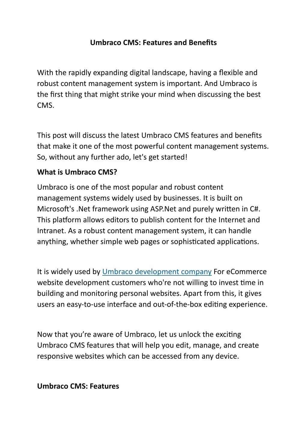 PPT - umbraco-cms-features-and-benefits-doc PowerPoint Presentation ...