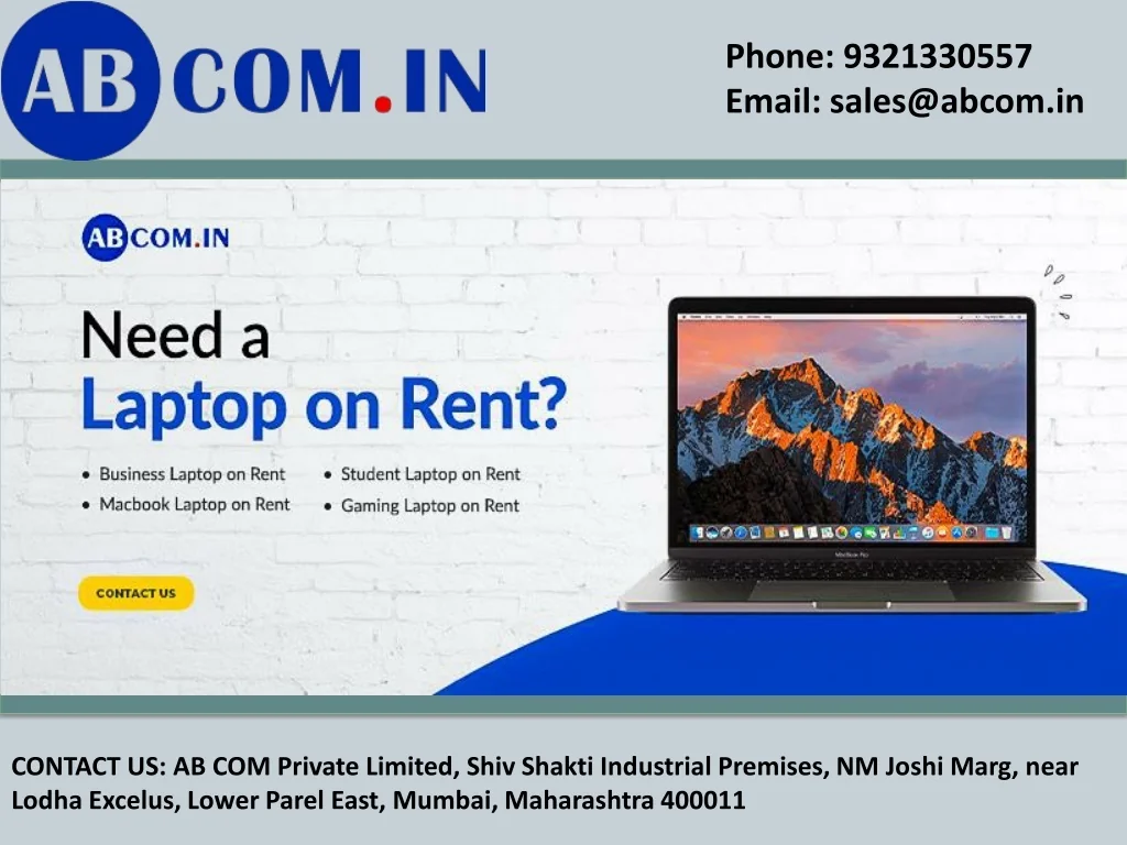 PPT - Macbook On Rent Mumbai PowerPoint Presentation, free download - ID:12497571