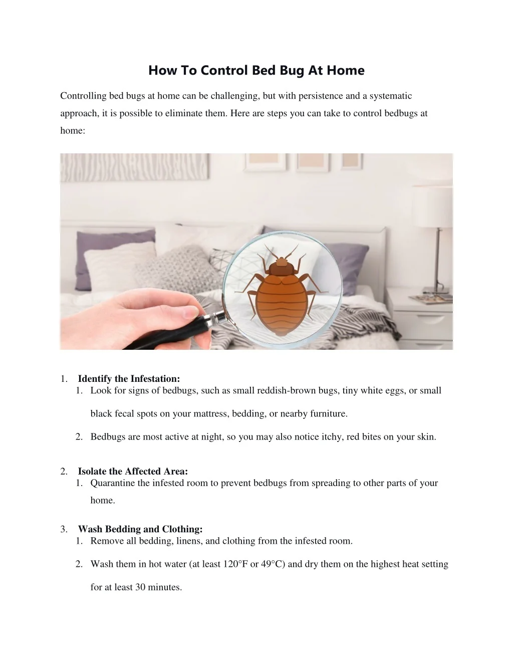 PPT - How To Control Bed Bug At Home PowerPoint Presentation, free ...