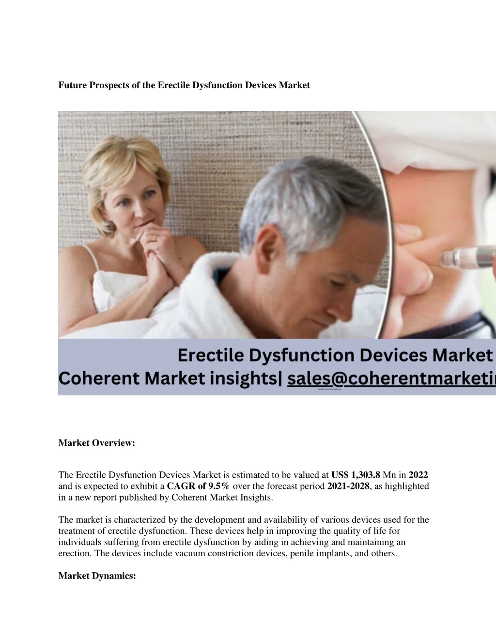 Ppt Erectile Dysfunction Devices Market Powerpoint Presentation Free
