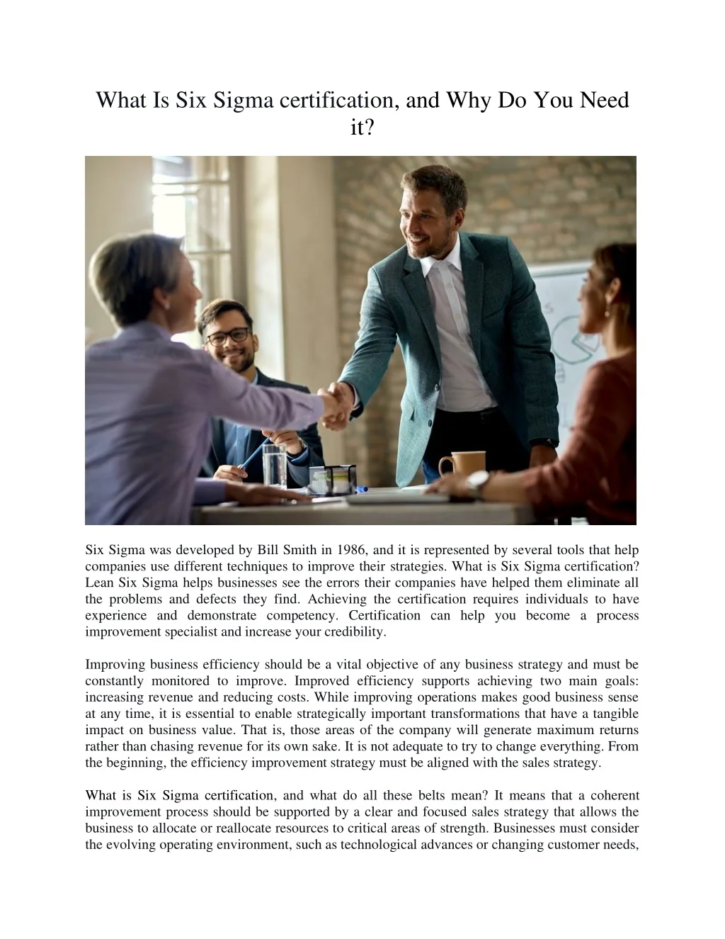 PPT - What Is Six Sigma certification, and Why Do You Need it ...