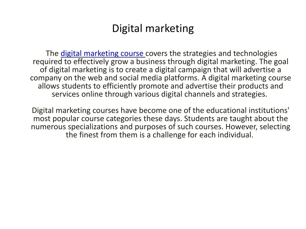 PPT - Digital marketing PowerPoint Presentation, free download - ID ...
