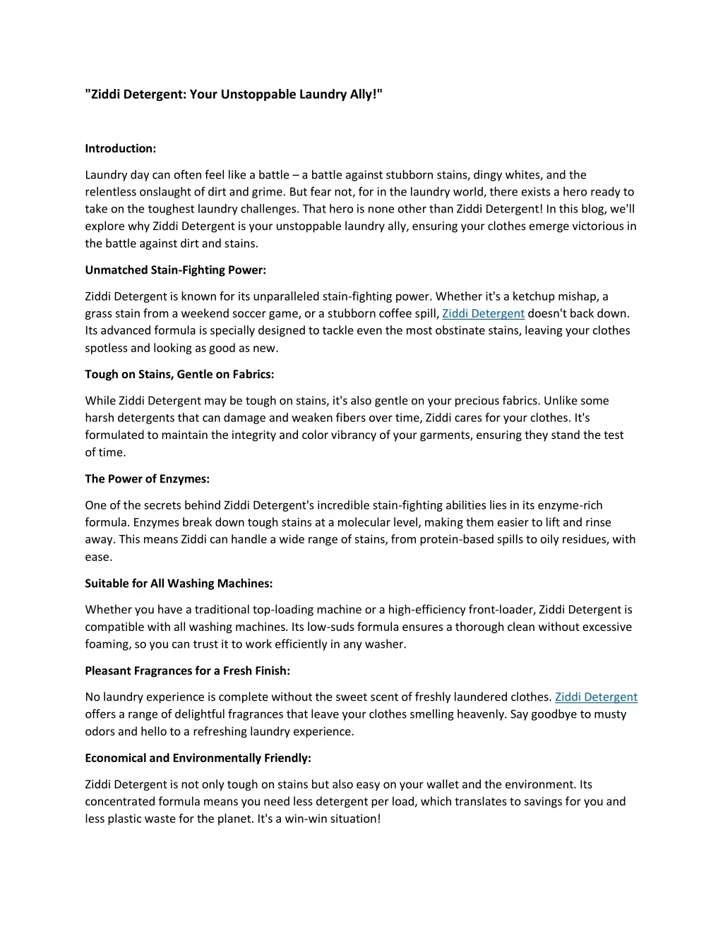 PPT - Ziddi Detergent Your Unstoppable Laundry Ally PowerPoint ...