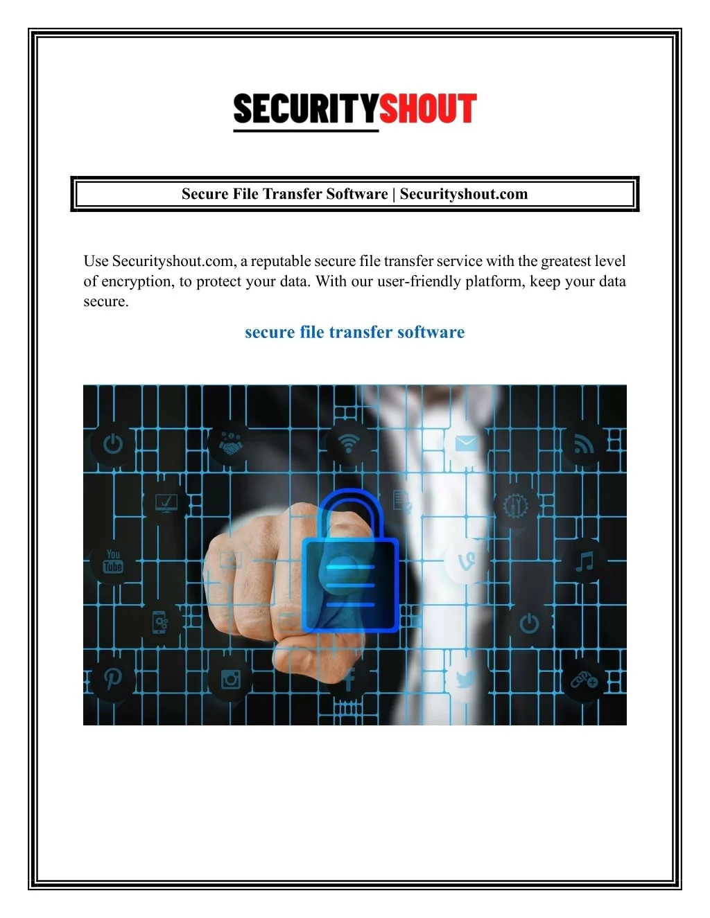 PPT - Secure File Transfer Software Securityshout.com PowerPoint ...