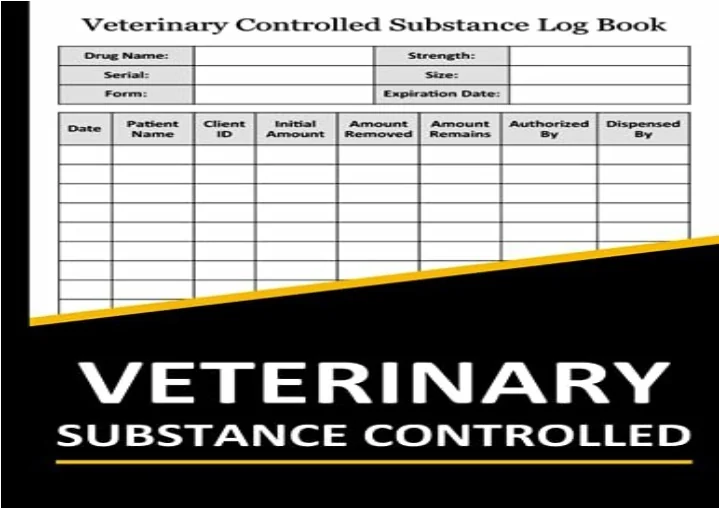 PPT - Veterinary-Controlled-Substance-Log-Book-Large-Log-book-A4 ...