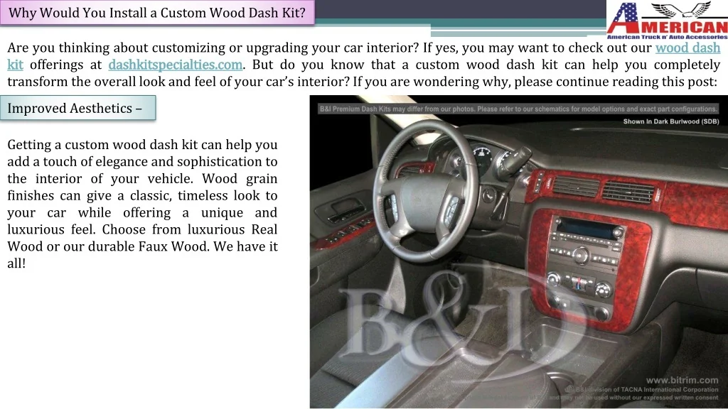 PPT - Install a Custom Wood Dash Kit - Dash Kit Specialist PowerPoint ...