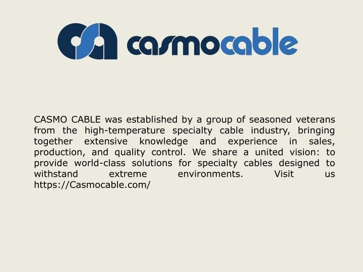 PPT - Casmocable PowerPoint Presentation, free download - ID:12505704