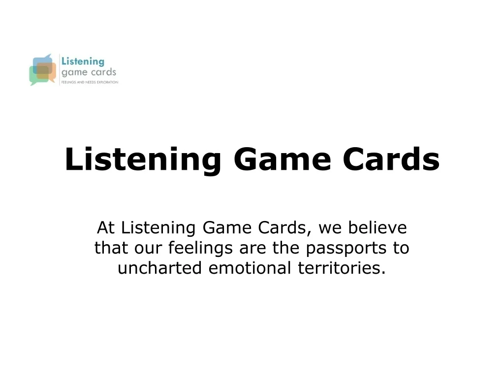 PPT - Listening Game Cards PowerPoint Presentation, free download - ID ...