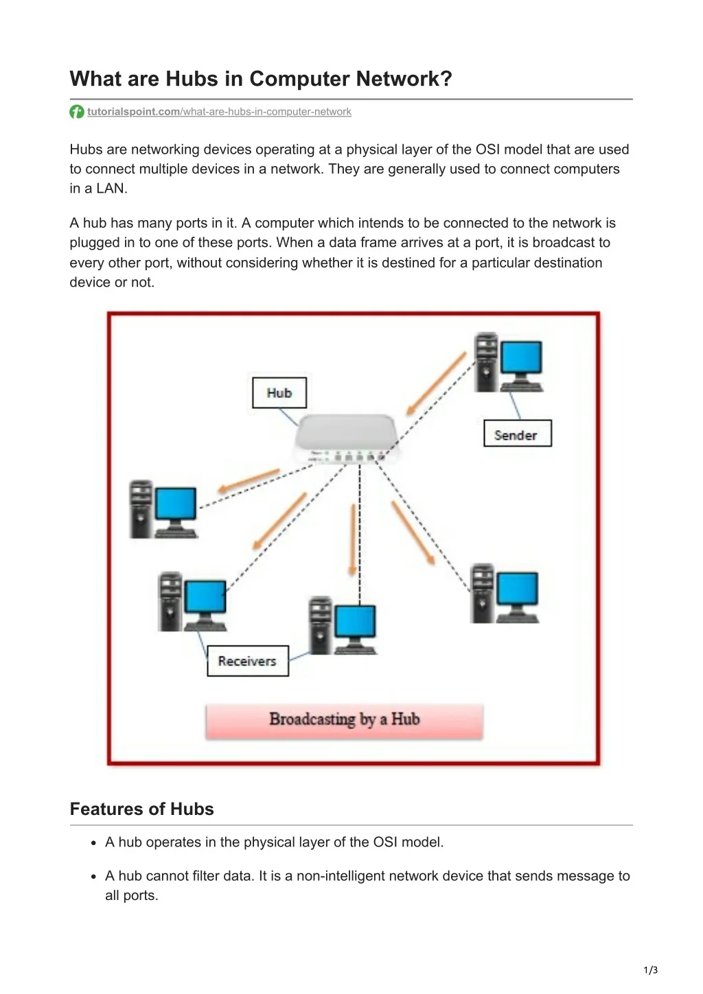 PPT - tutorialspoint.com-What are Hubs in Computer Network PowerPoint Presentation - ID:12506271