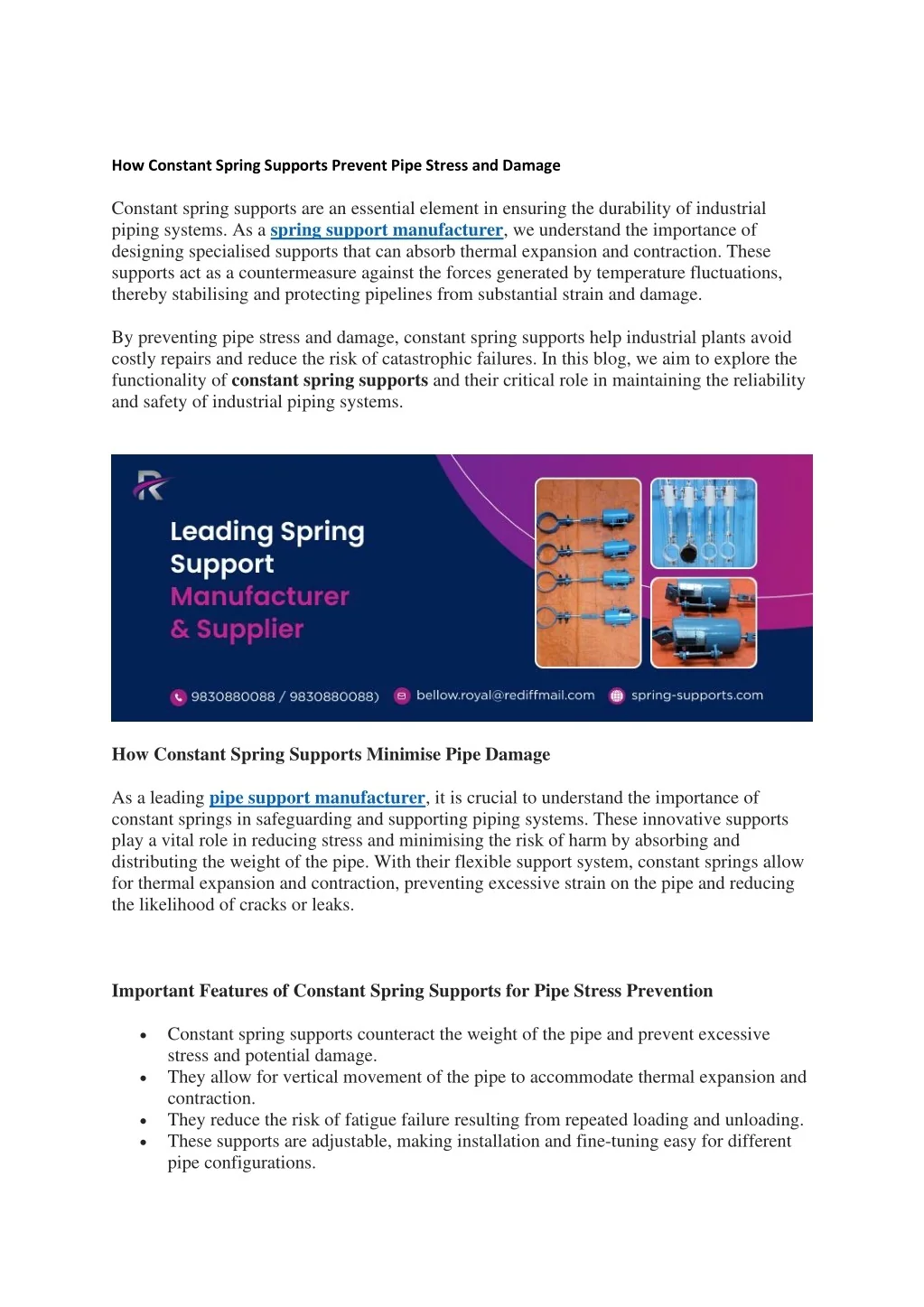 PPT - Constant Spring Supports PowerPoint Presentation, free download ...