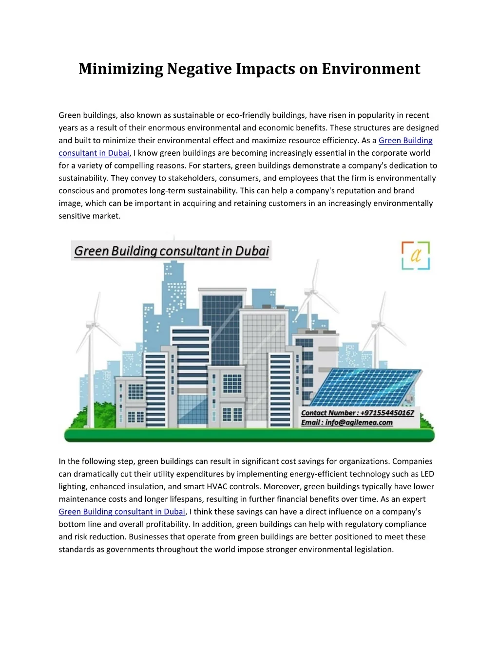 PPT - Minimizing Negative Impacts on Environment PowerPoint ...