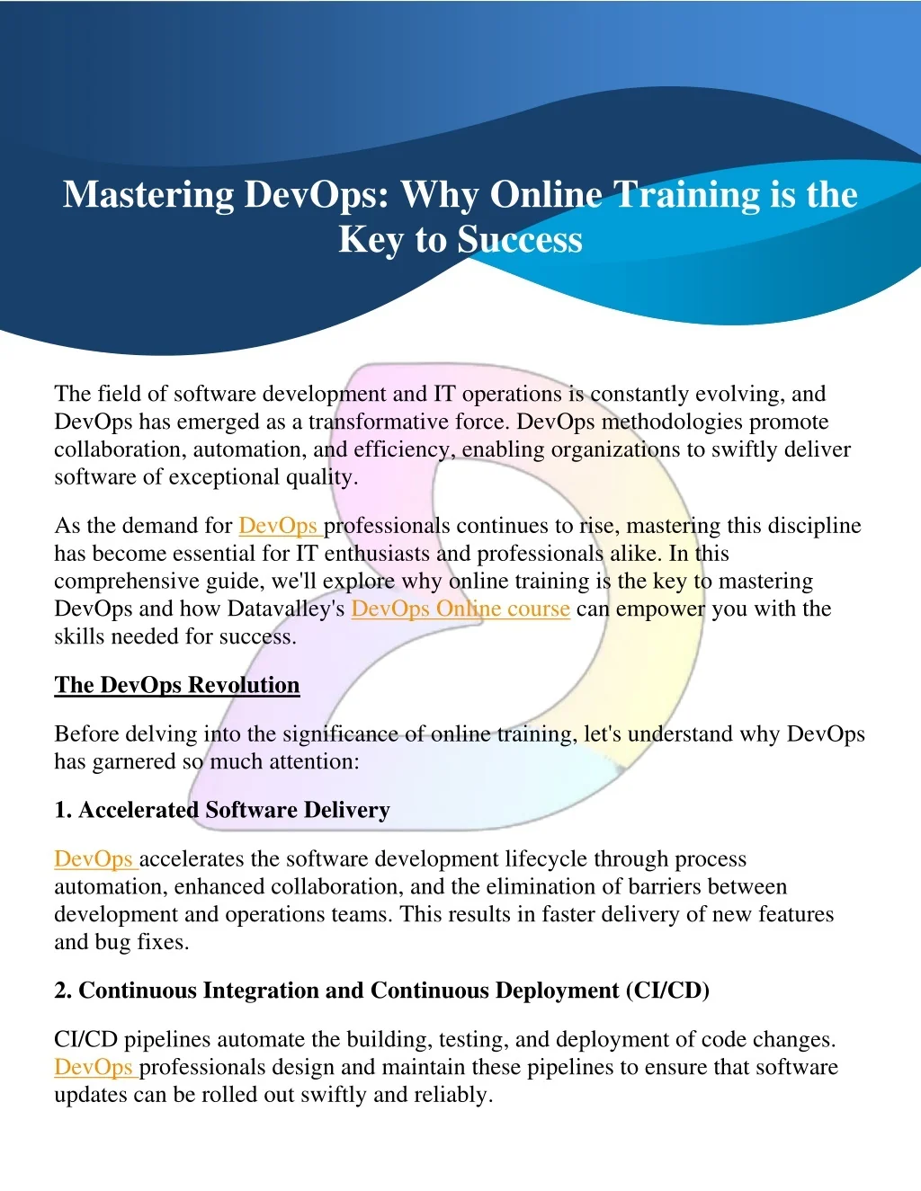 PPT - Mastering DevOps Why Online Training is the Key to Success PowerPoint Presentation - ID ...