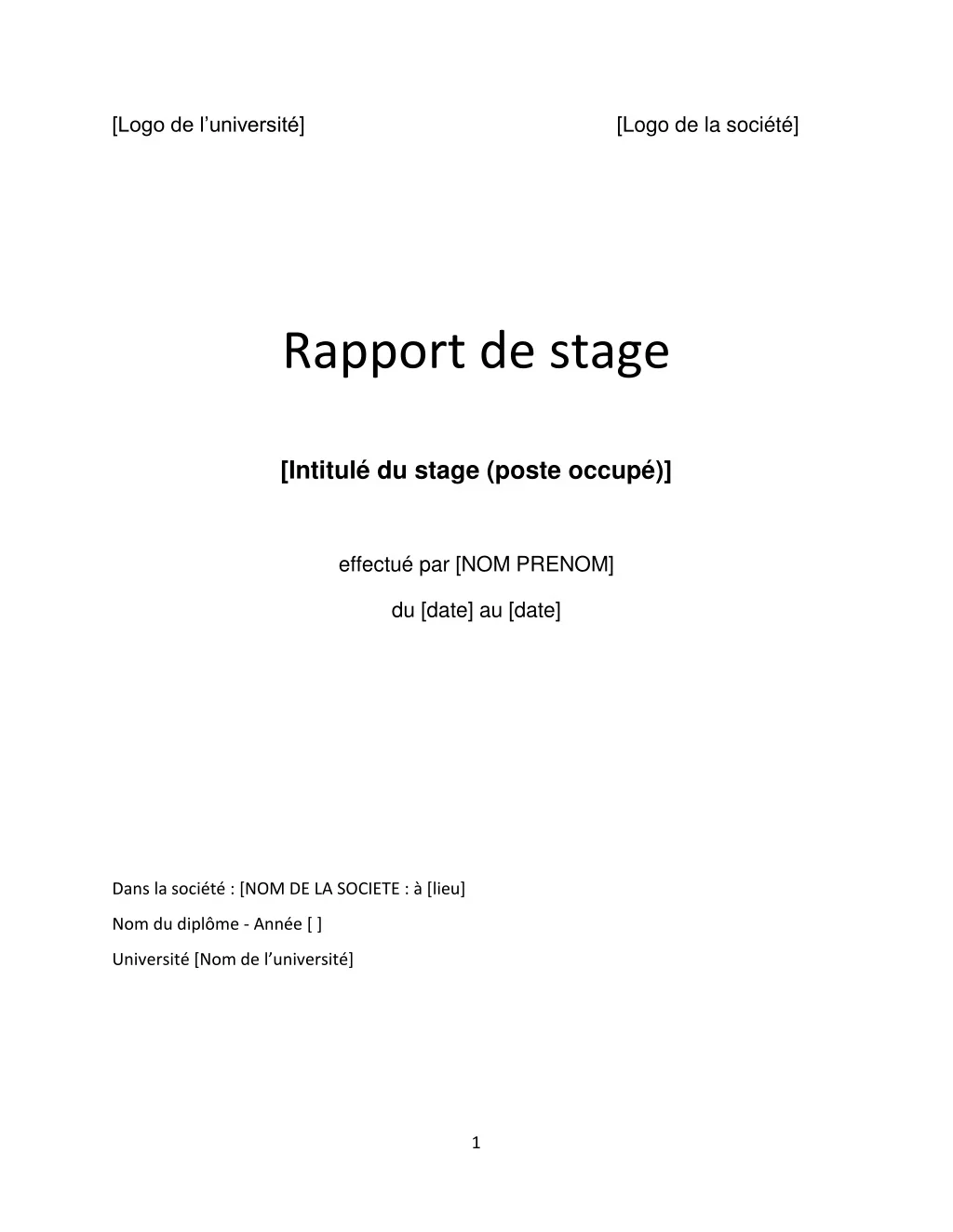 PPT - Exemple-de-plan-de-rapport-de-stage-1 PowerPoint Presentation ...