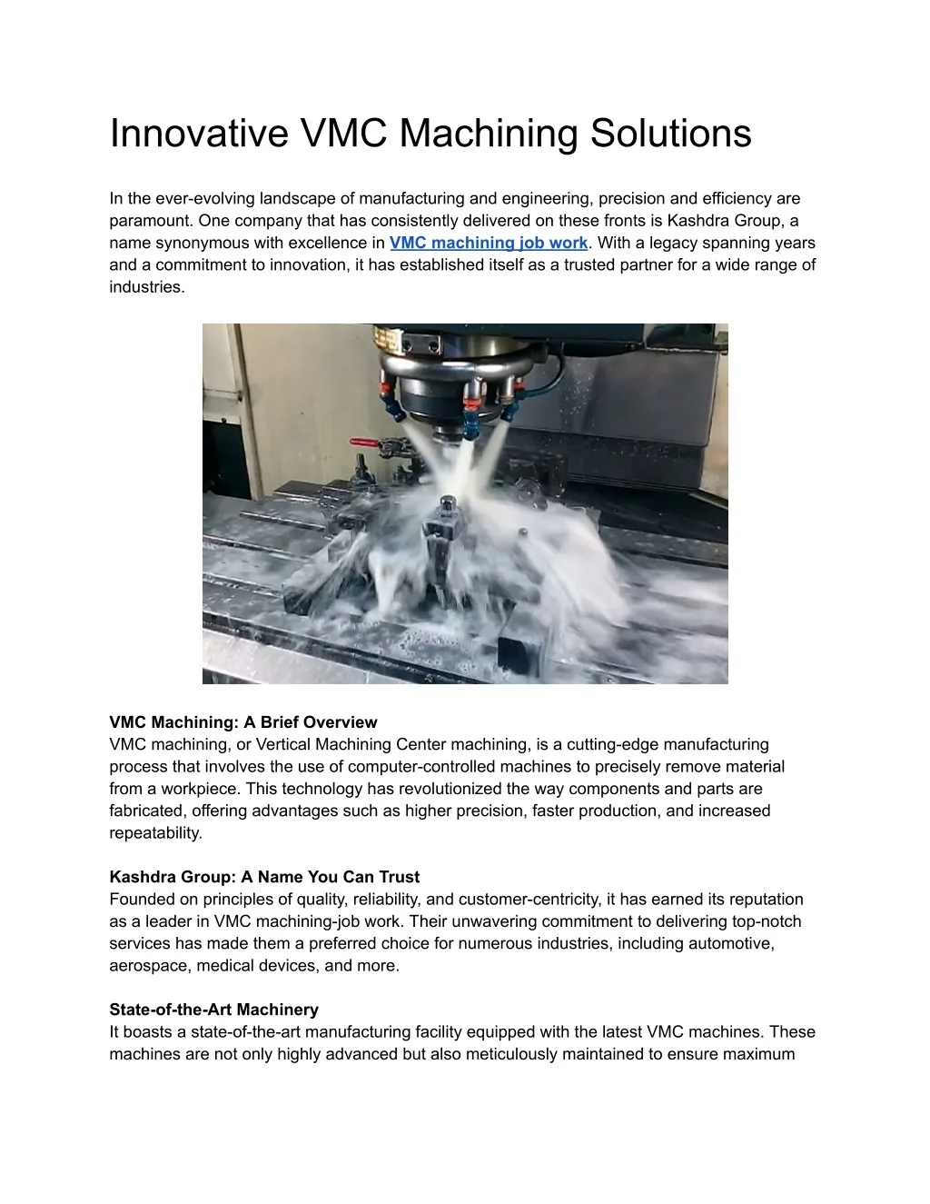 PPT - Innovative VMC Machining Solutions PowerPoint Presentation, free ...