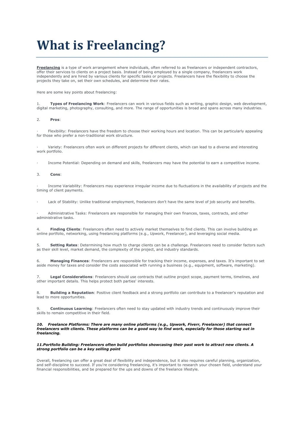 PPT - What is Freelancing PowerPoint Presentation, free download - ID ...