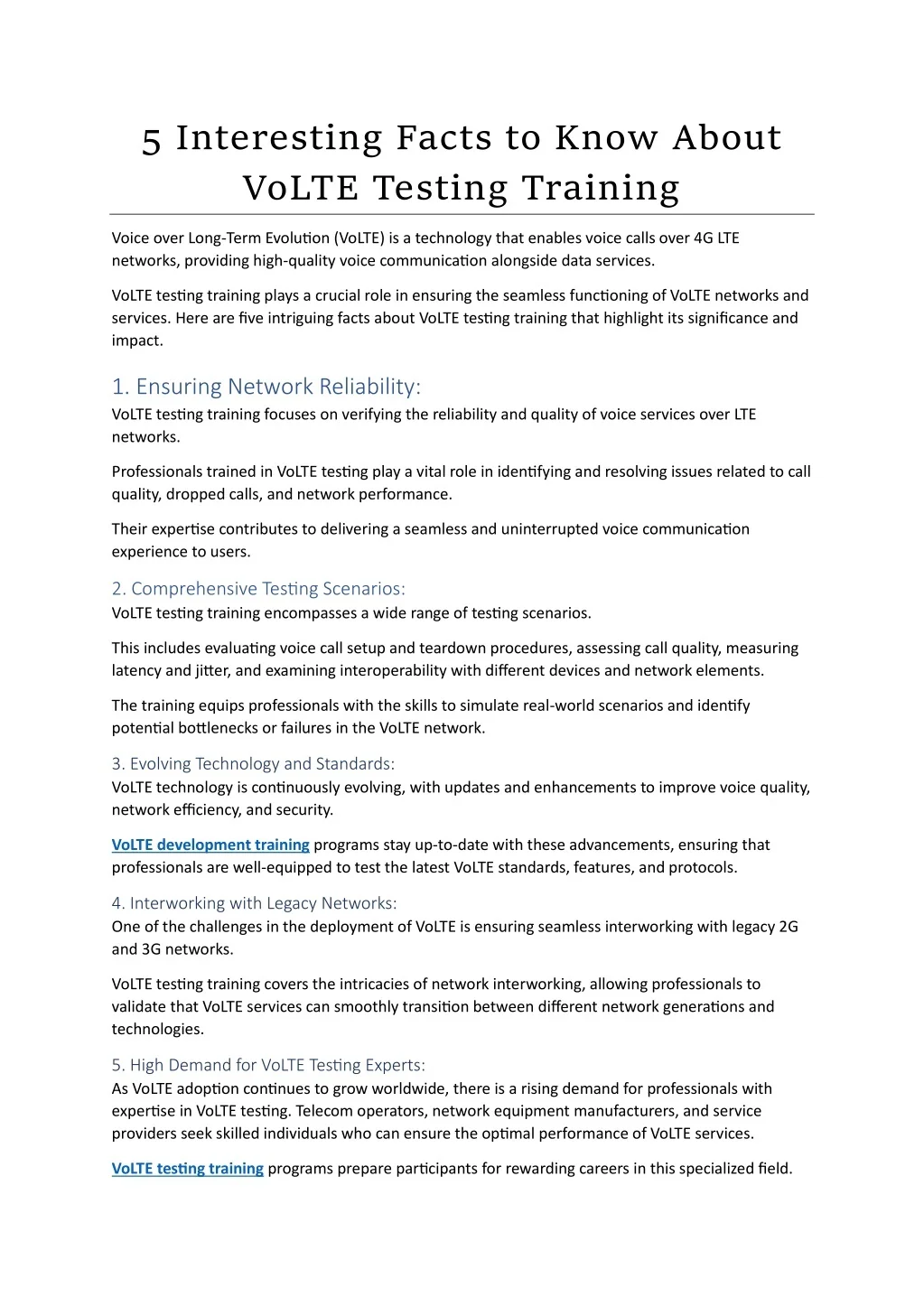 PPT - 5 Interesting Facts to Know About VoLTE Testing Training ...