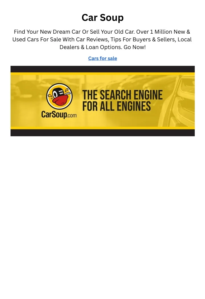 PPT - Car Soup PowerPoint Presentation, free download - ID:12512055