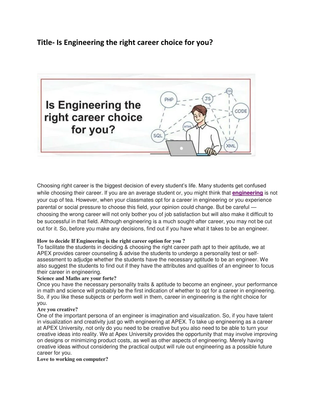 PPT - Is Engineering the right career choice for you4 PowerPoint ...