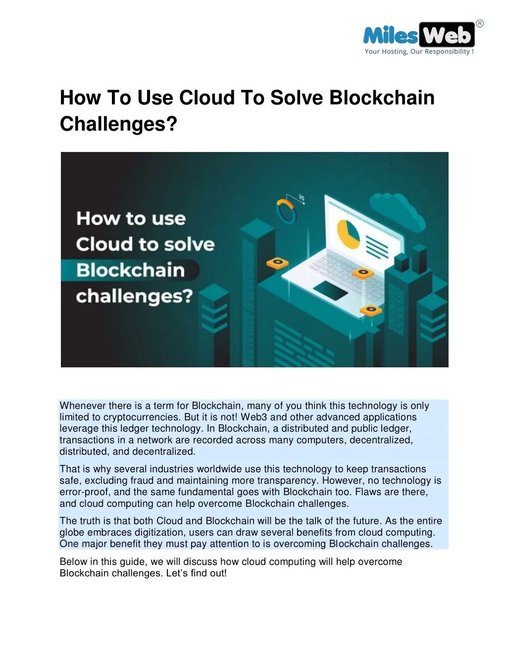 PPT - How to Use Cloud to Solve Blockchain Challenges PowerPoint ...