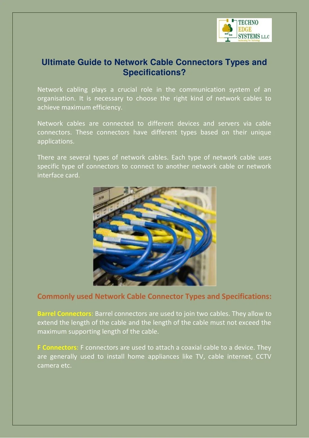 PPT - Ultimate Guide to Network Cable Connectors Types and ...