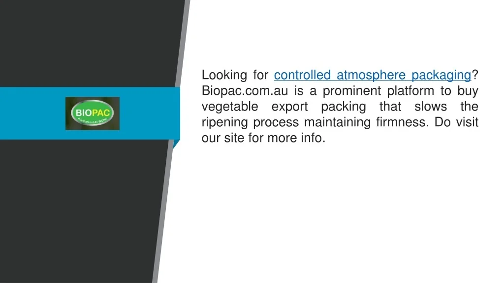 PPT - Controlled Atmosphere Packaging Biopac.com.au PowerPoint ...