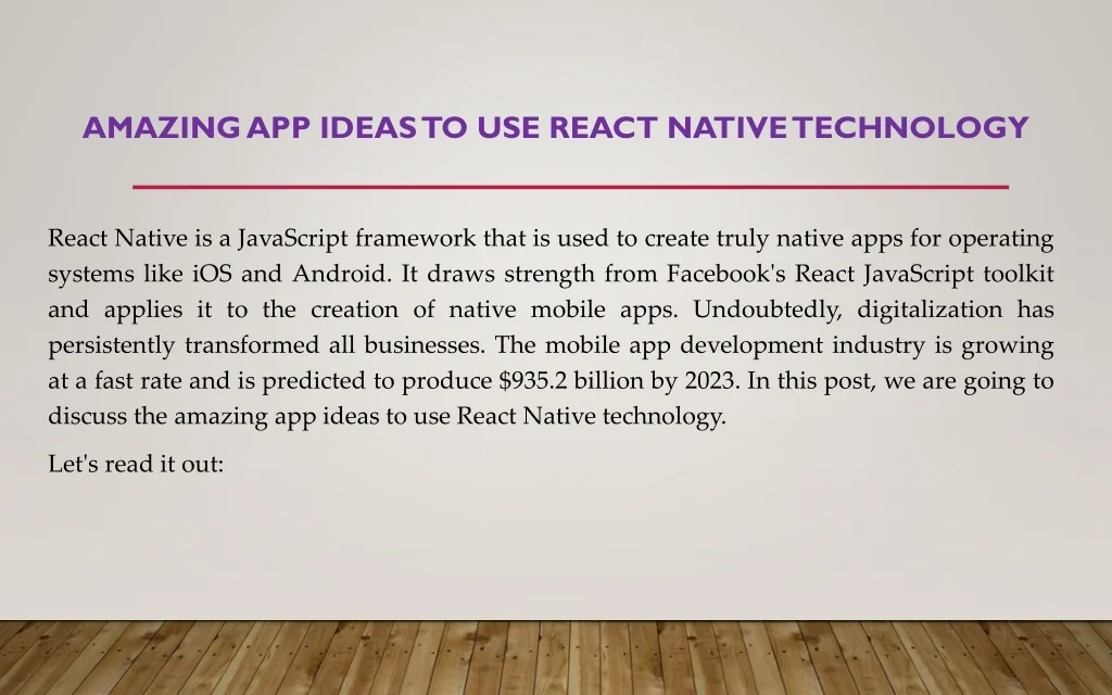 PPT - Amazing App Ideas to Use React Native Technology PowerPoint ...
