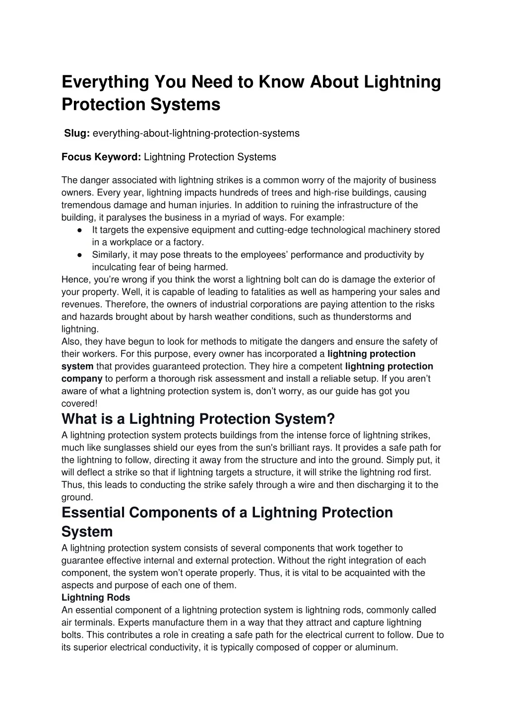 PPT - Everything You Need to Know About Lightning Protection Systems ...