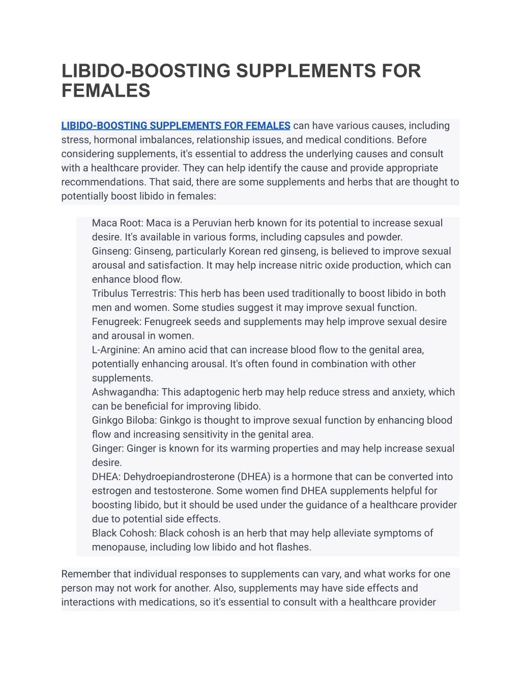 PPT - LIBIDO-BOOSTING SUPPLEMENTS FOR FEMALES PowerPoint Presentation ...