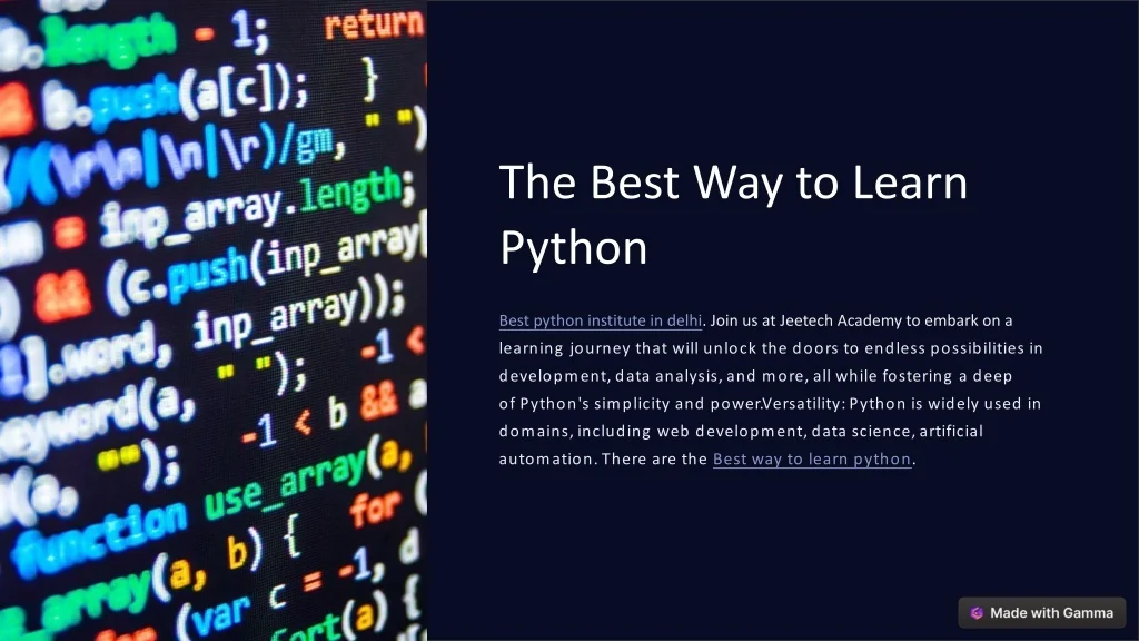 PPT - best source to learn python PowerPoint Presentation, free ...