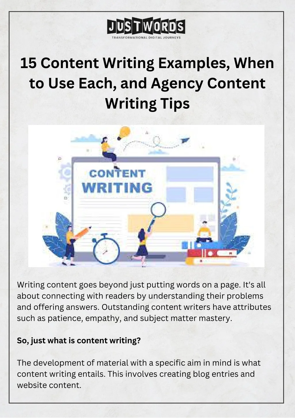 PPT - 15 Content Writing Examples, When to Use Each, and Agency Content ...