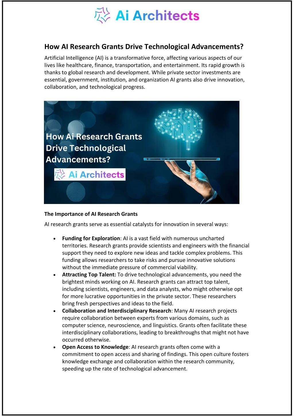 PPT - How AI Research Grants Drive Technological Advancements ...