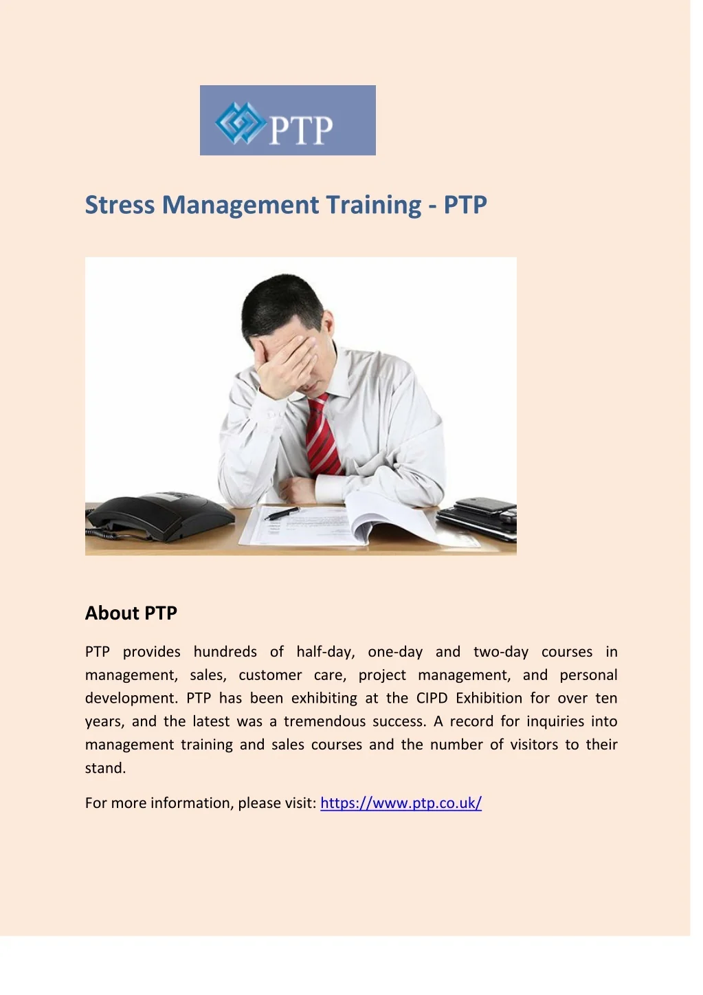 PPT - Stress Management Training - PTP PowerPoint Presentation, free ...