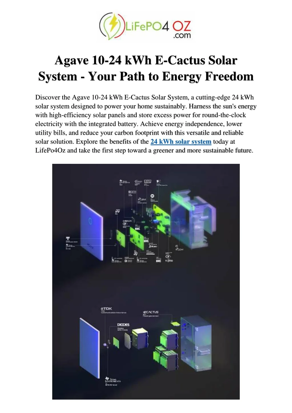 PPT - Agave 10-24 kWh E-Cactus Solar System - Your Path to Energy ...