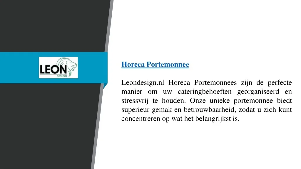 PPT - Horeca Portemonnee | Leondesign.nl PowerPoint Presentation, free ...