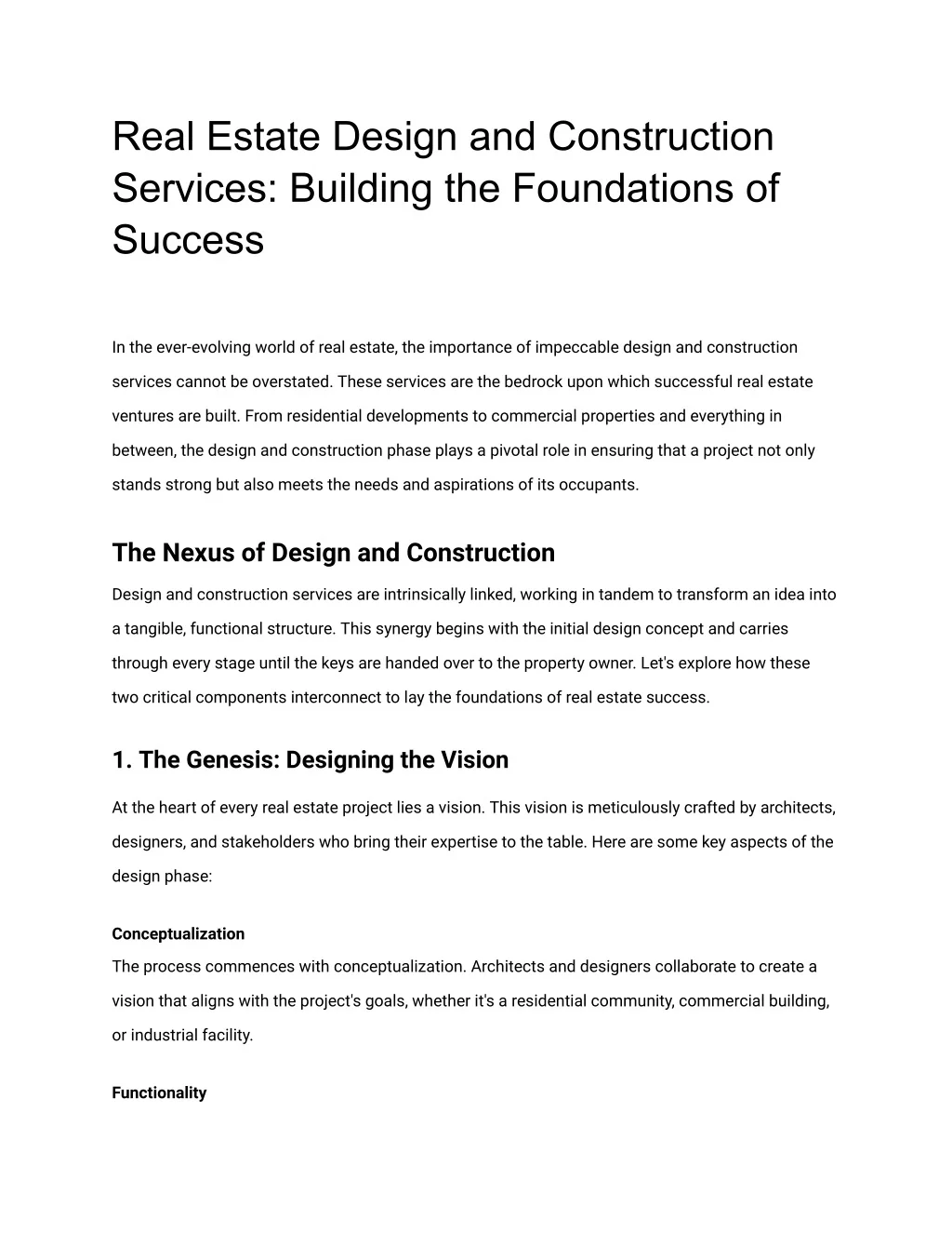 PPT - Real Estate Design and Construction Services_ Building the ...