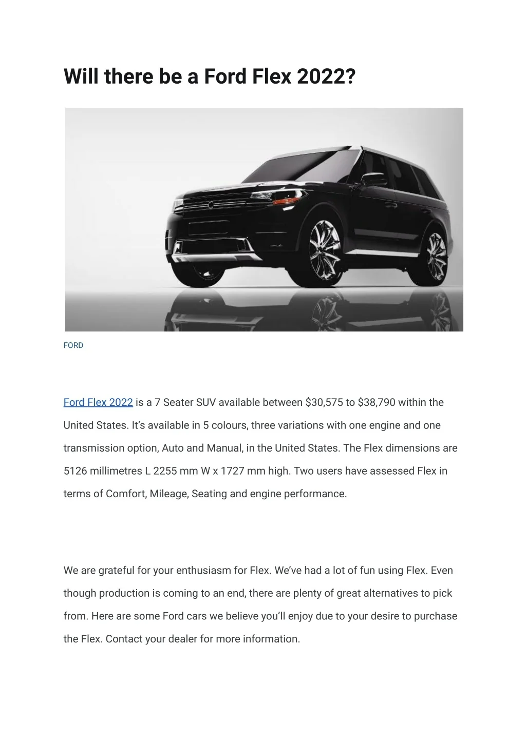 PPT - Will there be a Ford Flex 2022 PowerPoint Presentation, free ...