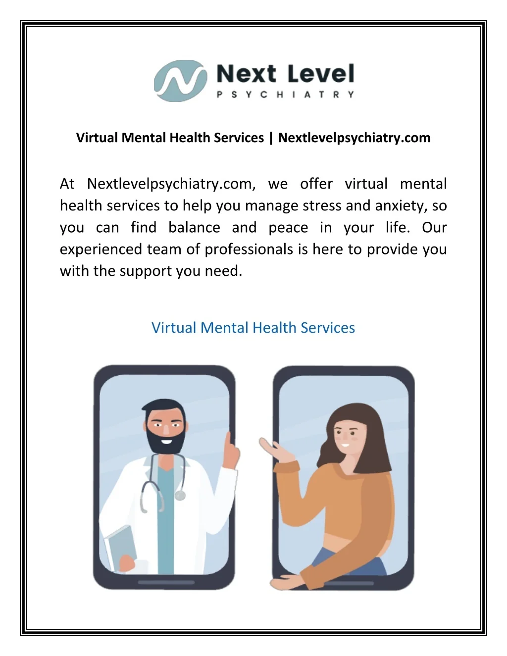 PPT - Virtual Mental Health Services PowerPoint Presentation, free ...