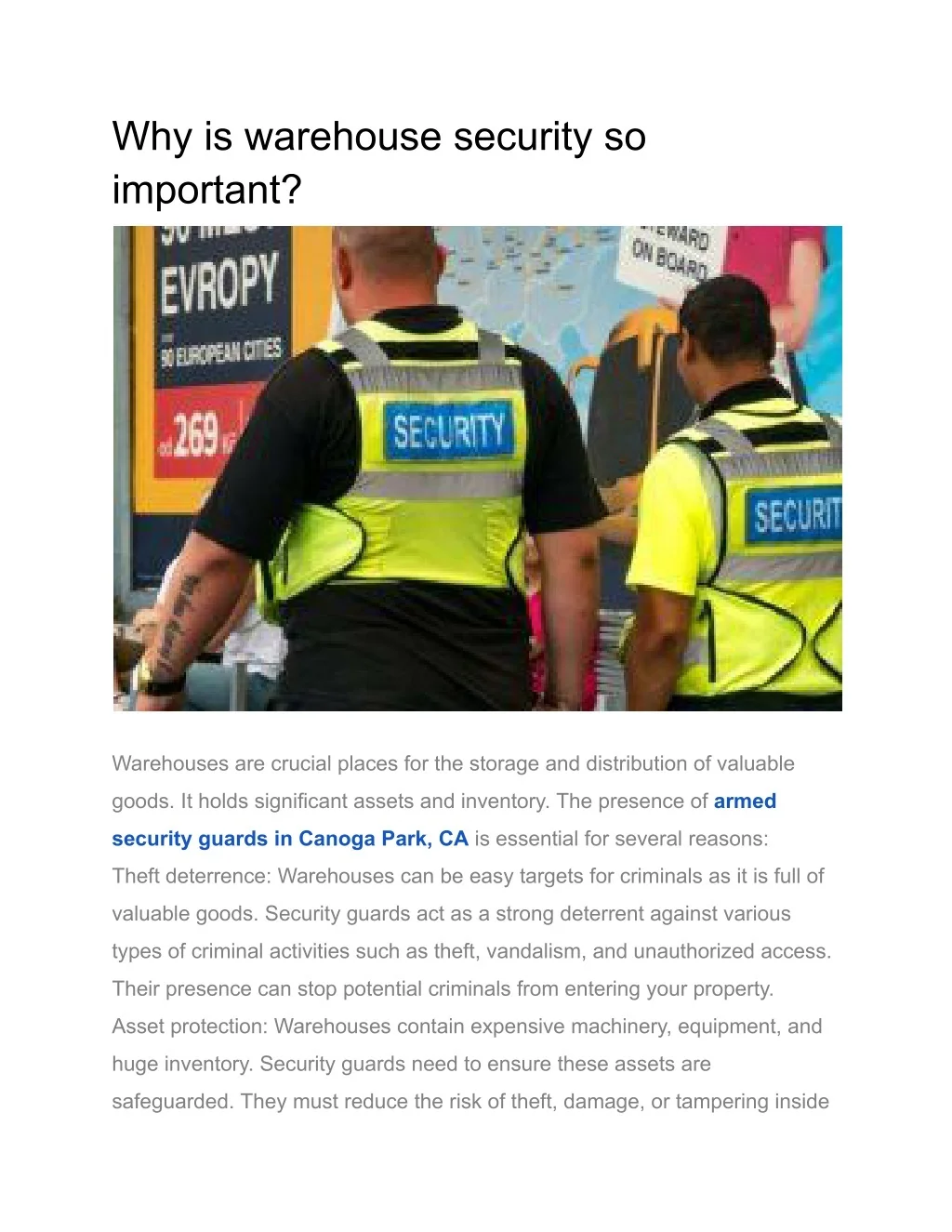 PPT - Why is warehouse security so important PowerPoint Presentation ...