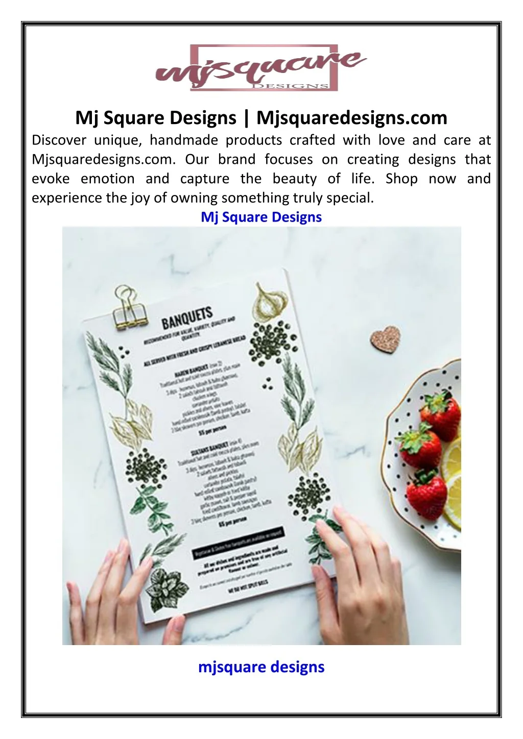 PPT - Mj Square Designs Mjsquaredesigns.com PowerPoint Presentation ...