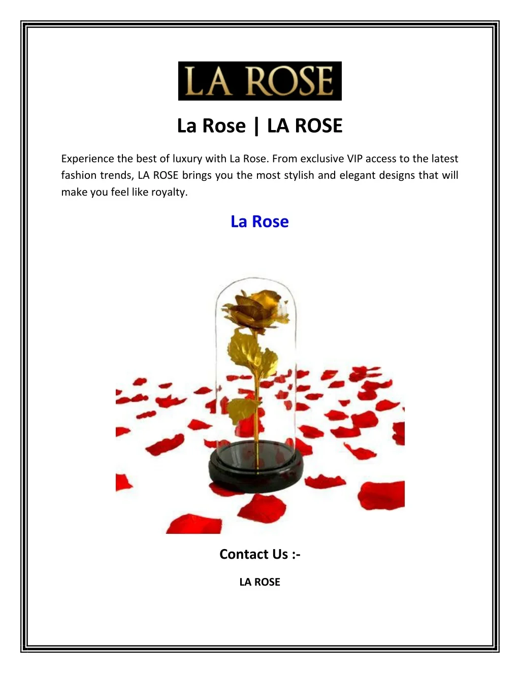PPT - La Rose LA ROSE PowerPoint Presentation, free download - ID:12546234