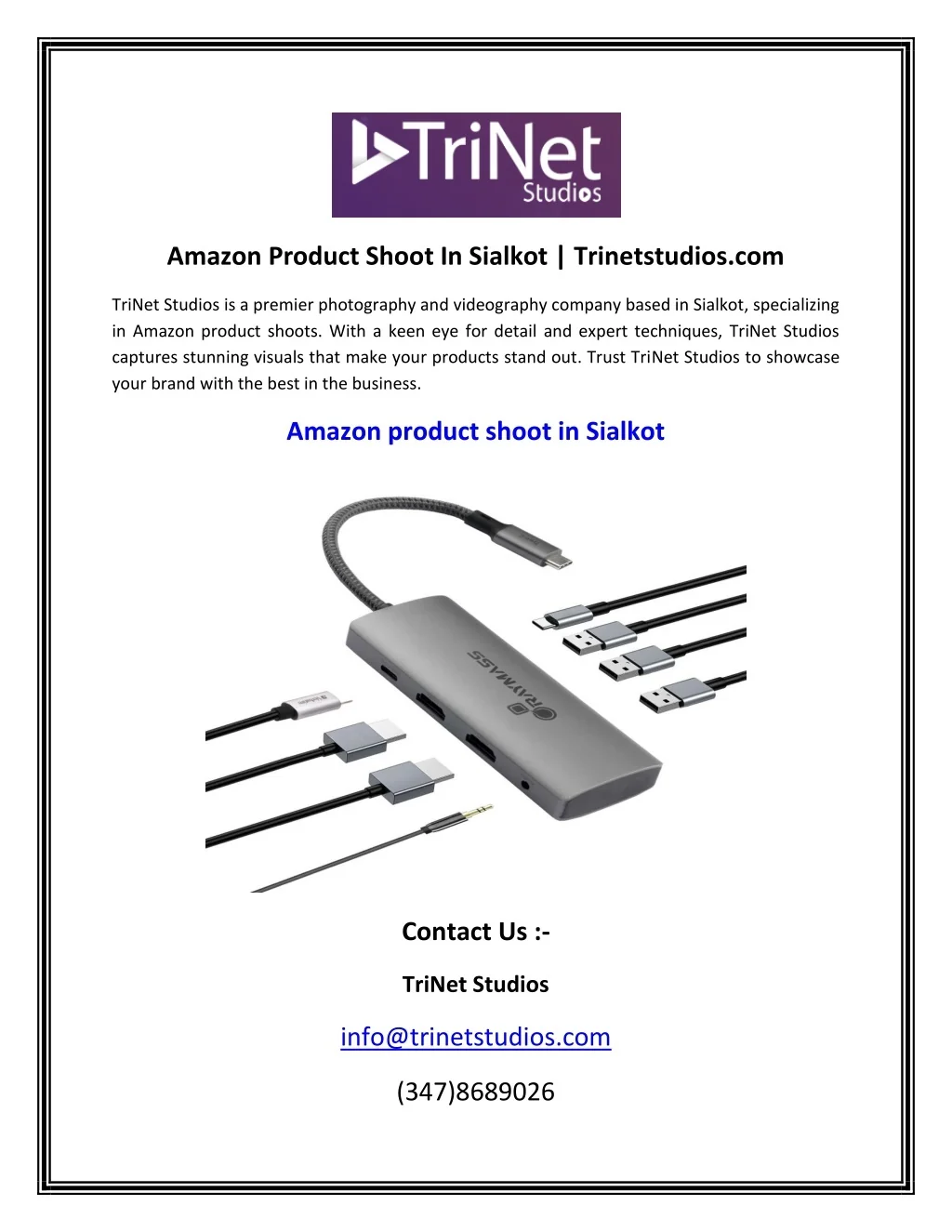 PPT - Amazon Product Shoot In Sialkot Trinetstudios PowerPoint Presentation - ID:12546364