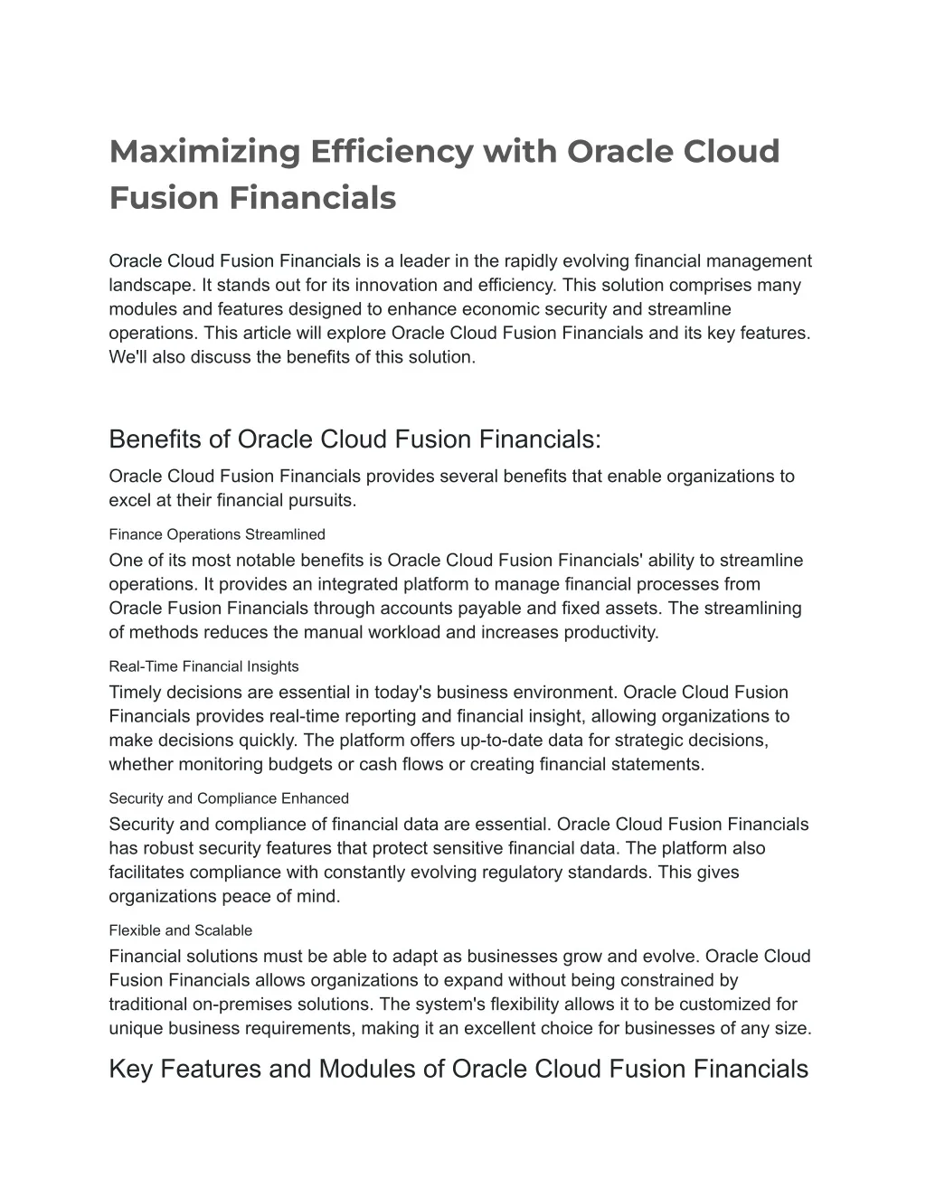 PPT - Maximizing Efficiency with Oracle Cloud Fusion Financials PowerPoint Presentation - ID ...