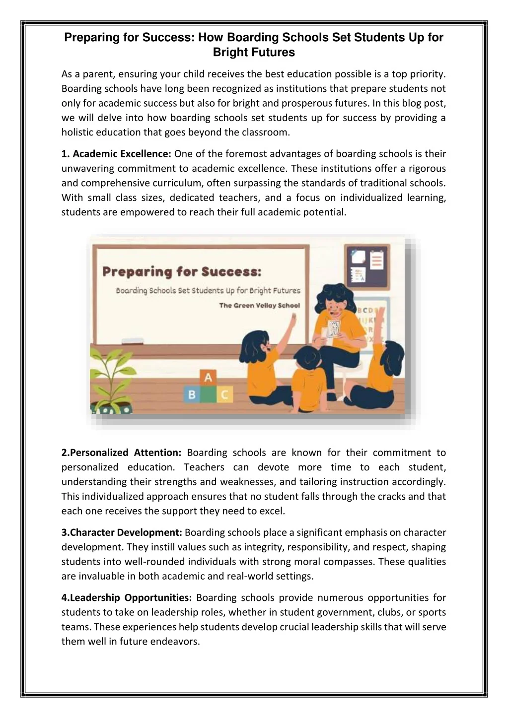 PPT - Preparing for Success How Boarding Schools Set Students Up for ...