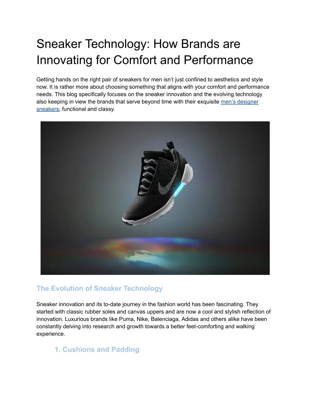 PPT - Sneaker Technology_ How Brands are Innovating for Comfort and ...