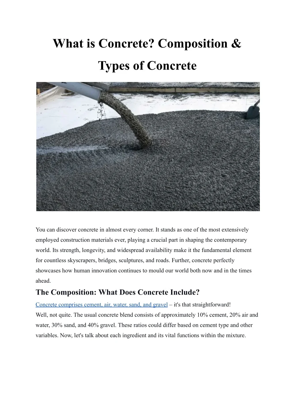 PPT - What is Concrete_ Composition & Types of Concrete PowerPoint ...