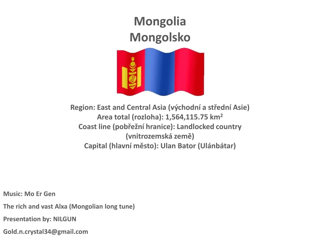 PPT - Mongolsko - Mongolia (Nilo) PowerPoint Presentation, free download - ID:12562769