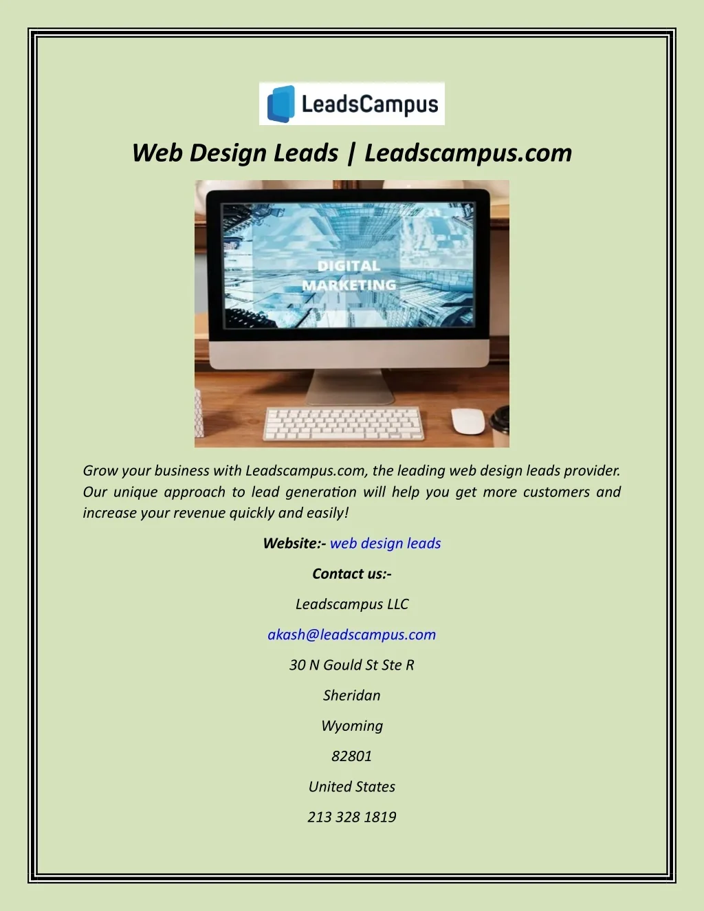 PPT - Web Design Leads Leadscampus PowerPoint Presentation, free download - ID:12563208