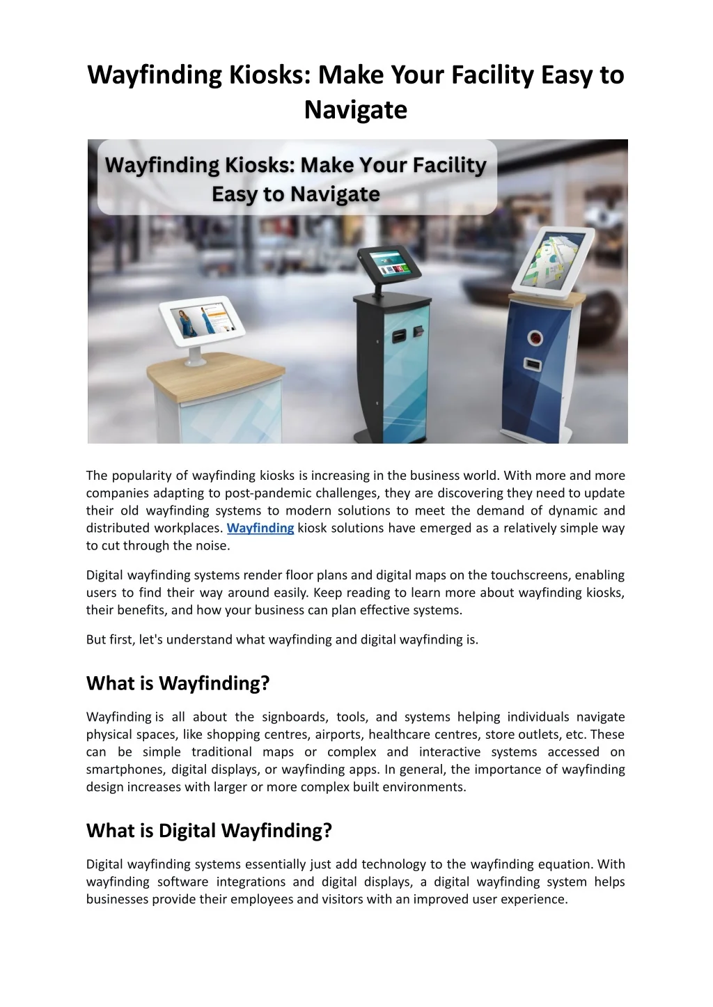 PPT - Wayfinding Kiosks: Make Your Facility Easy to Navigate PowerPoint ...