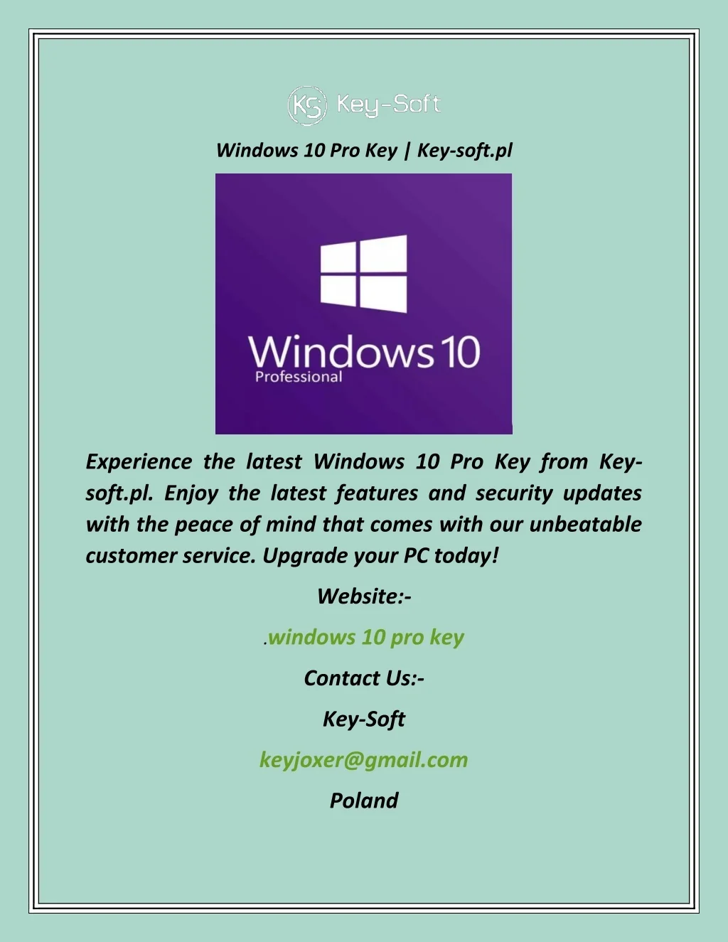 PPT - Windows 10 Pro Key Key-soft PowerPoint Presentation, free ...