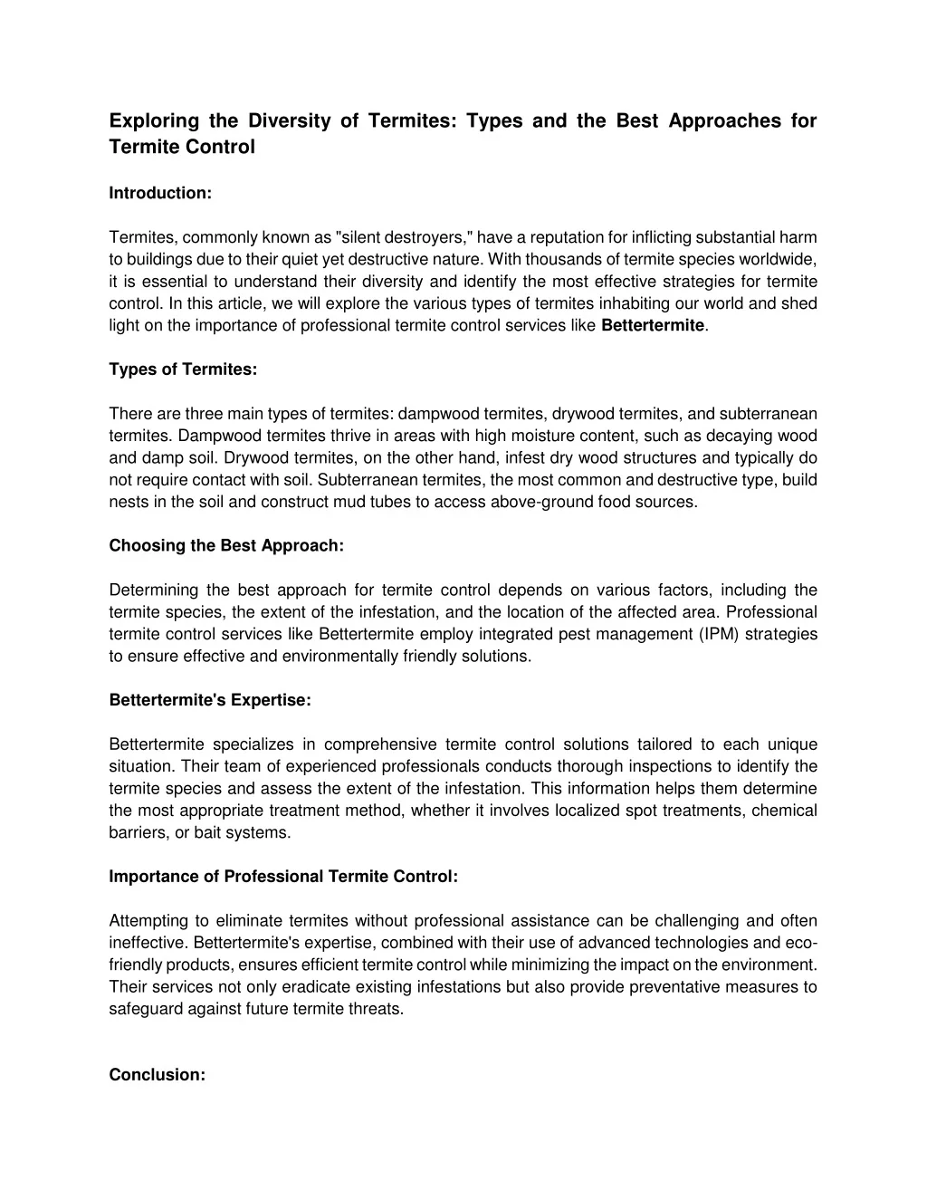 PPT - Exploring the Diversity of Termites_ Types and the Best ...